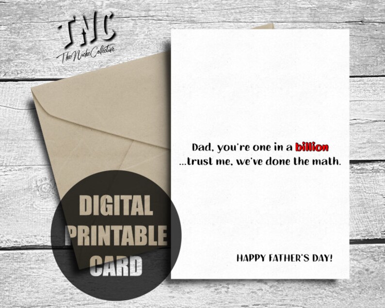 Funny Father's Day Card Printable Happy Father's - Etsy