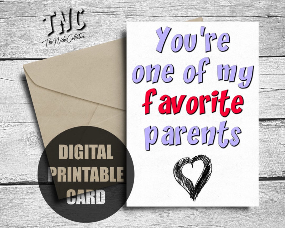 Funny Mother's Day Card, Printable, Father's Day Card, Sarcastic ...