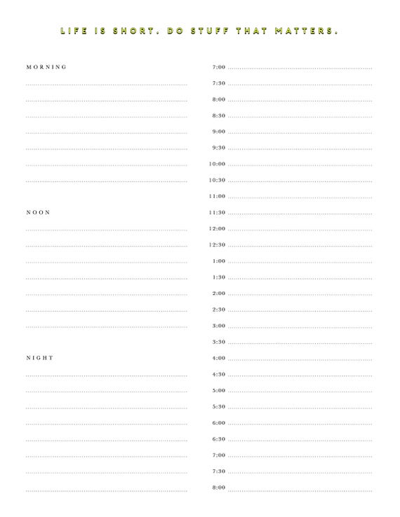 Printable Daily Planner | Etsy