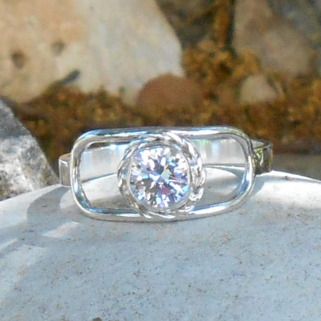 Zirconium Oxide Ring, 950 Silver Ring, Handmade Ring, Custom Women's ...