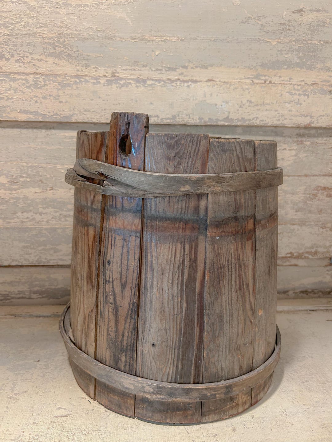 Antique Wooden Sap Bucket Rustic Farmhouse Decor Vintage Maple Syrup ...