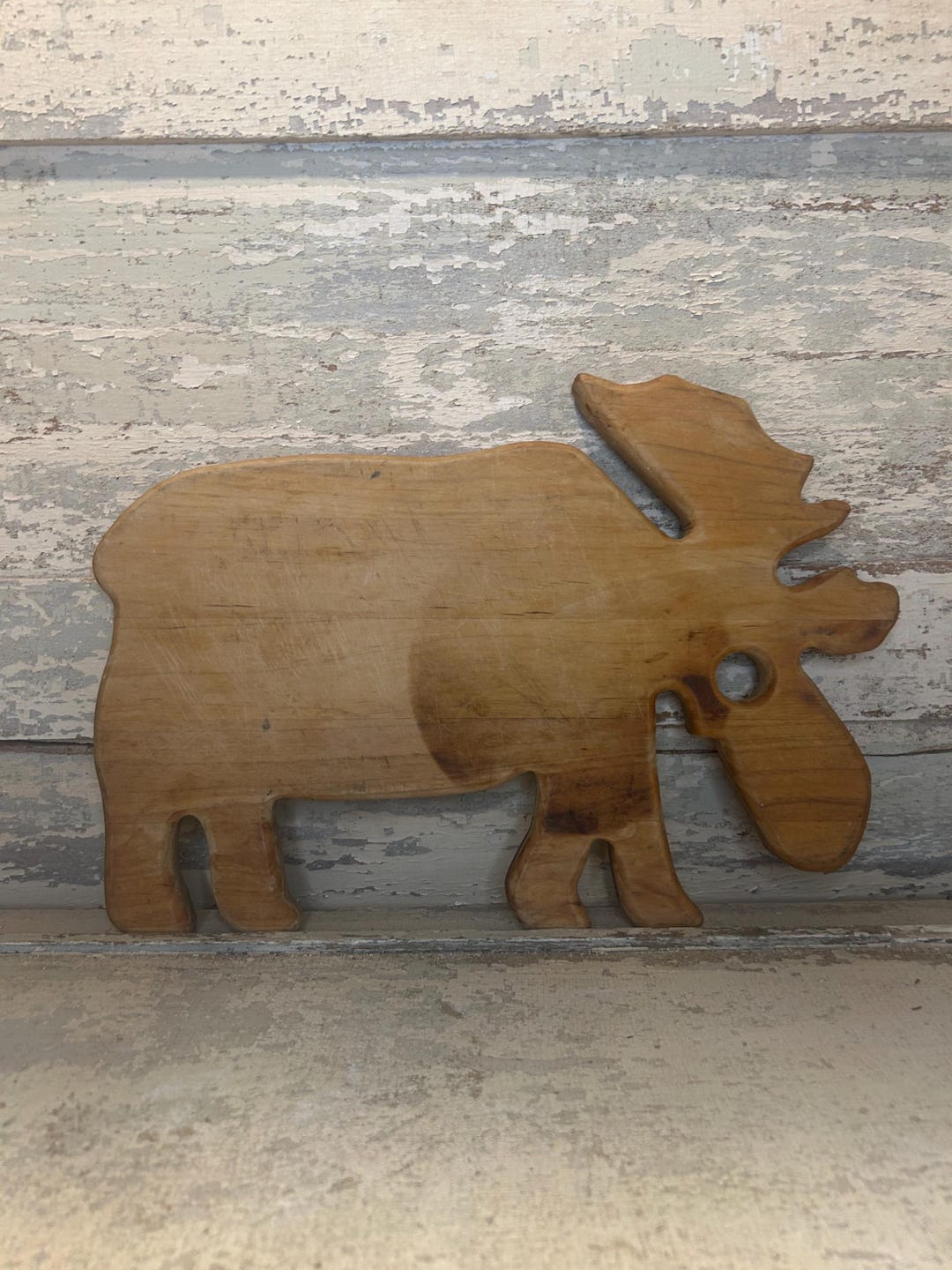 Vintage Moose Shape Cutting Board - Etsy