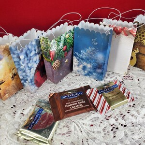 Mini Christmas Holiday Theme Treat or Gift Bags, Mini Candy Bags ...