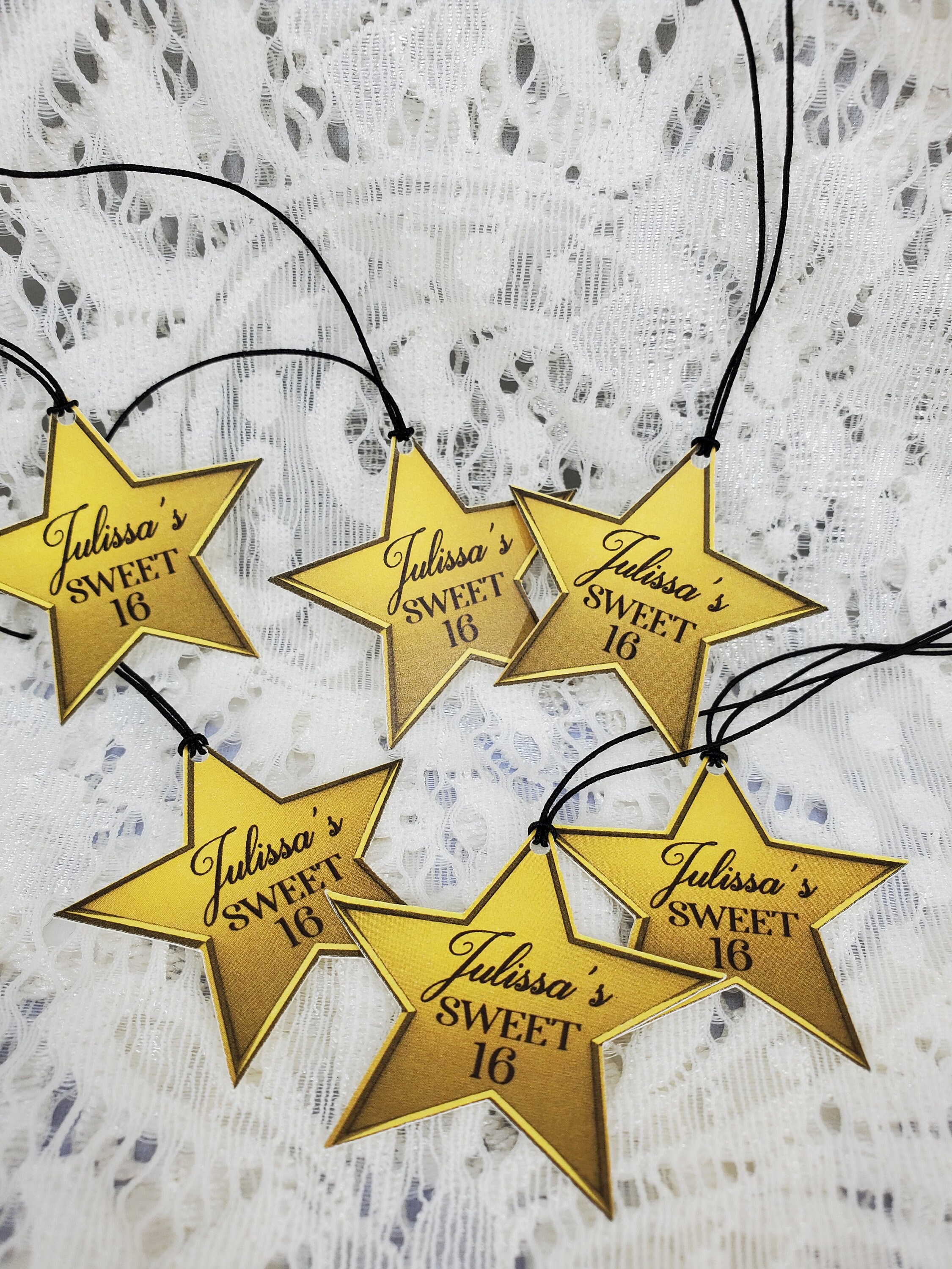 Personalized Gold Star Tags: Hollywood Theme Party Favors - Etsy