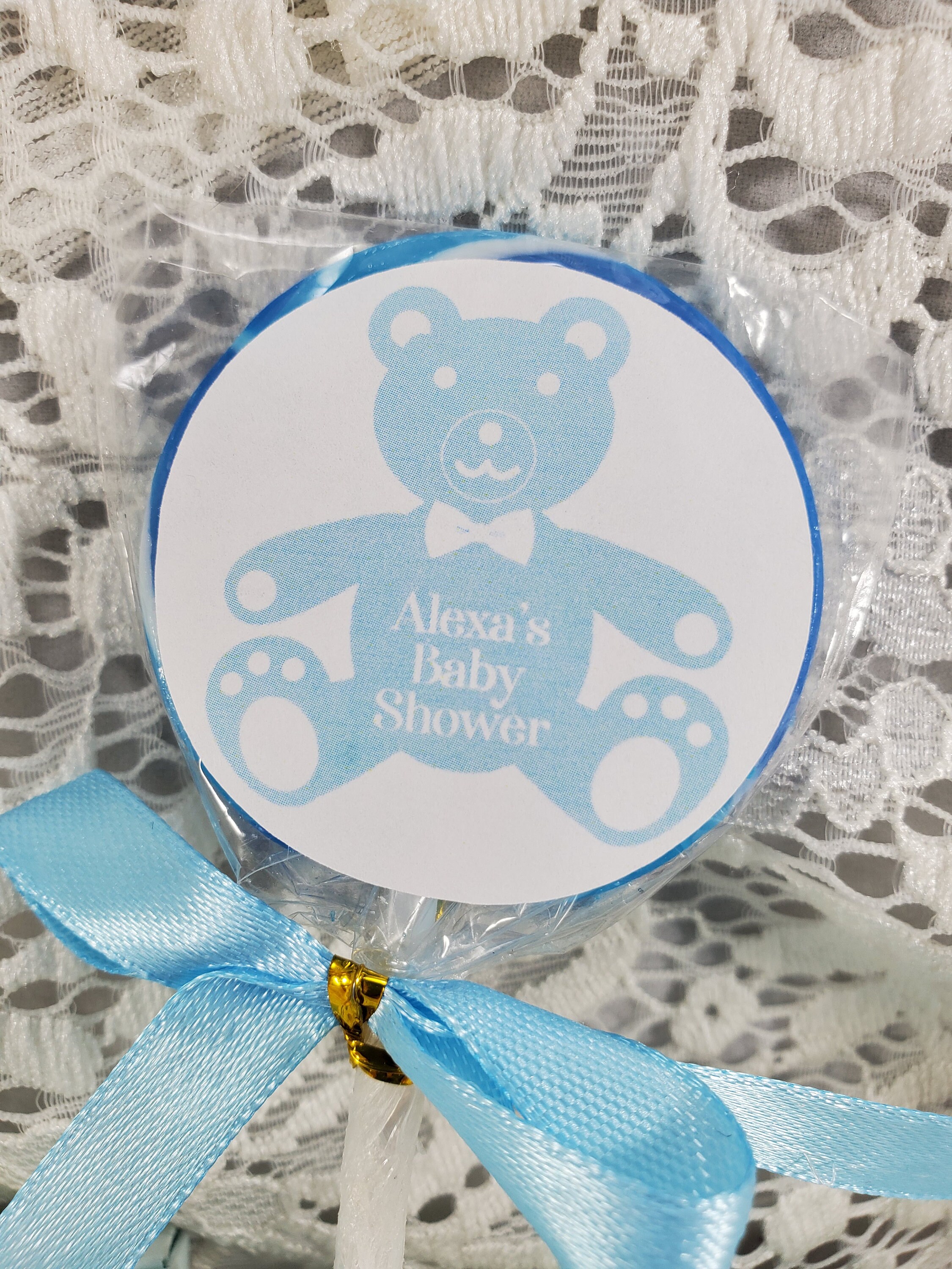 Blue Teddy Bear Round Stickers Set of 20 for Favors for Baby | Etsy
