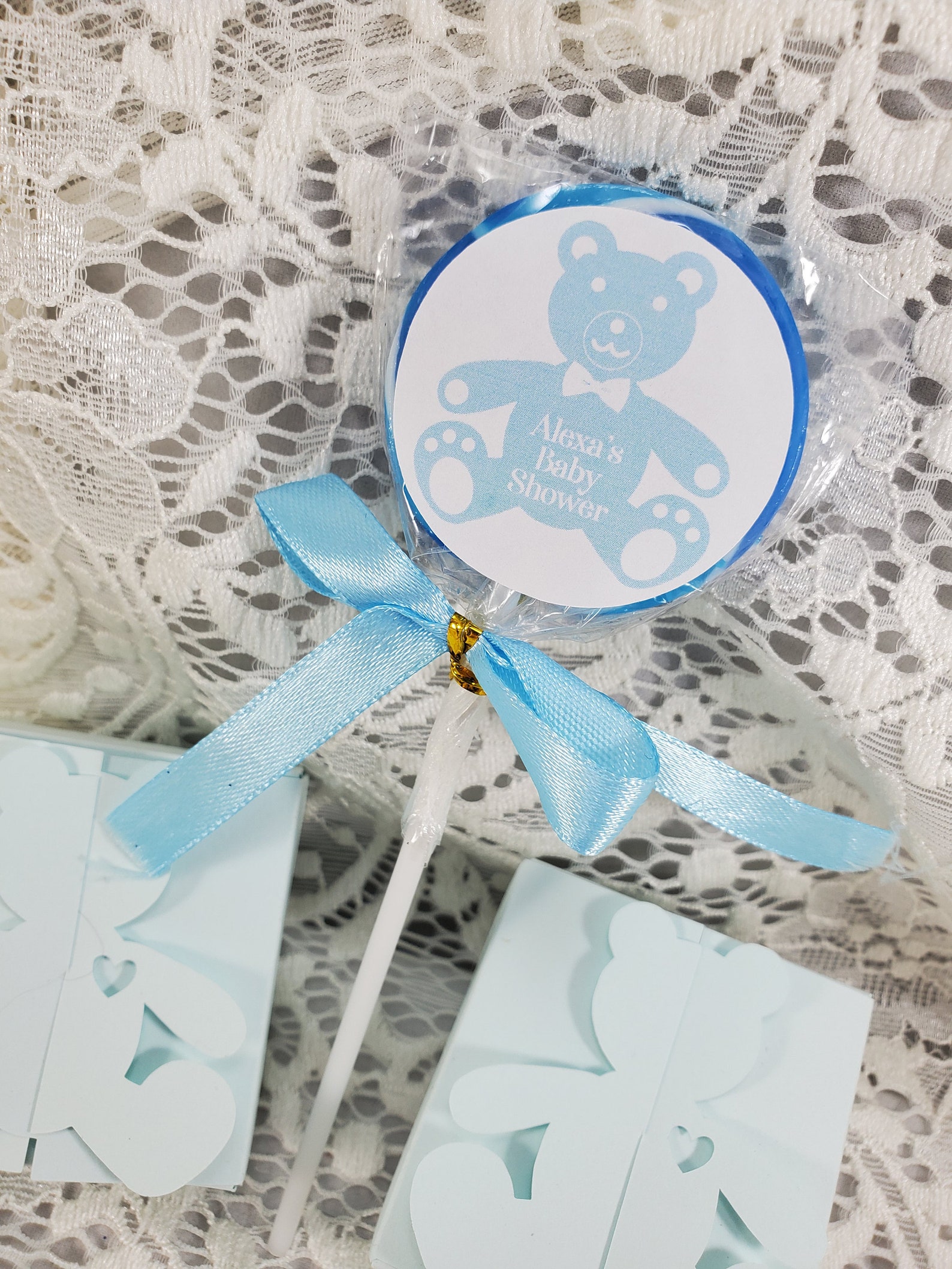 Blue Teddy Bear Round Stickers Set of 20 for Favors for Baby | Etsy