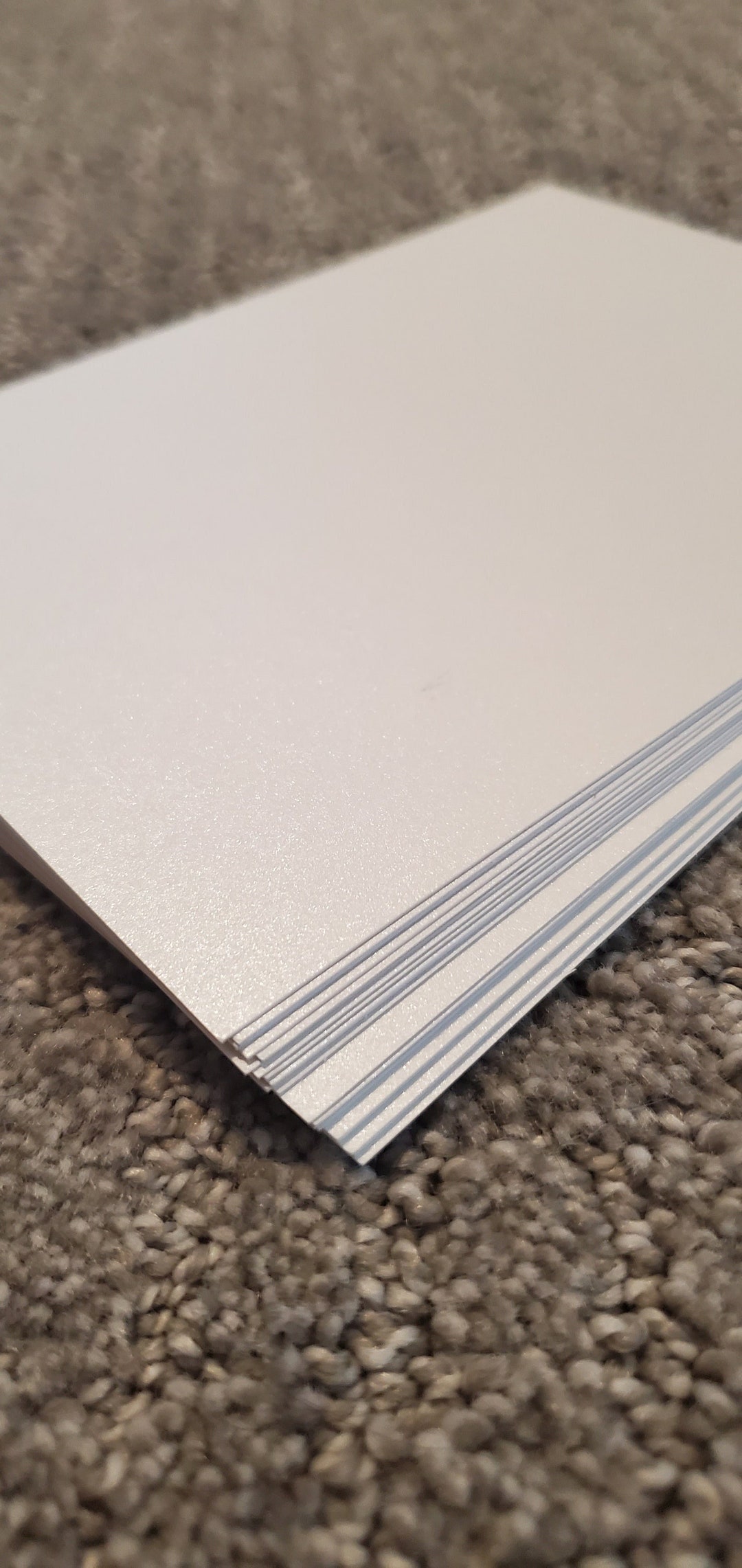 White Shimmer Scrapbooking 65 Lb Cardstock Paper Sets of 20 Measures 7. ...