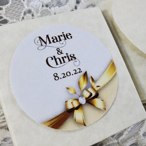 Classy Gold Bow Stickers, Set of 20 for Favors for Wedding, Baby Shower ...
