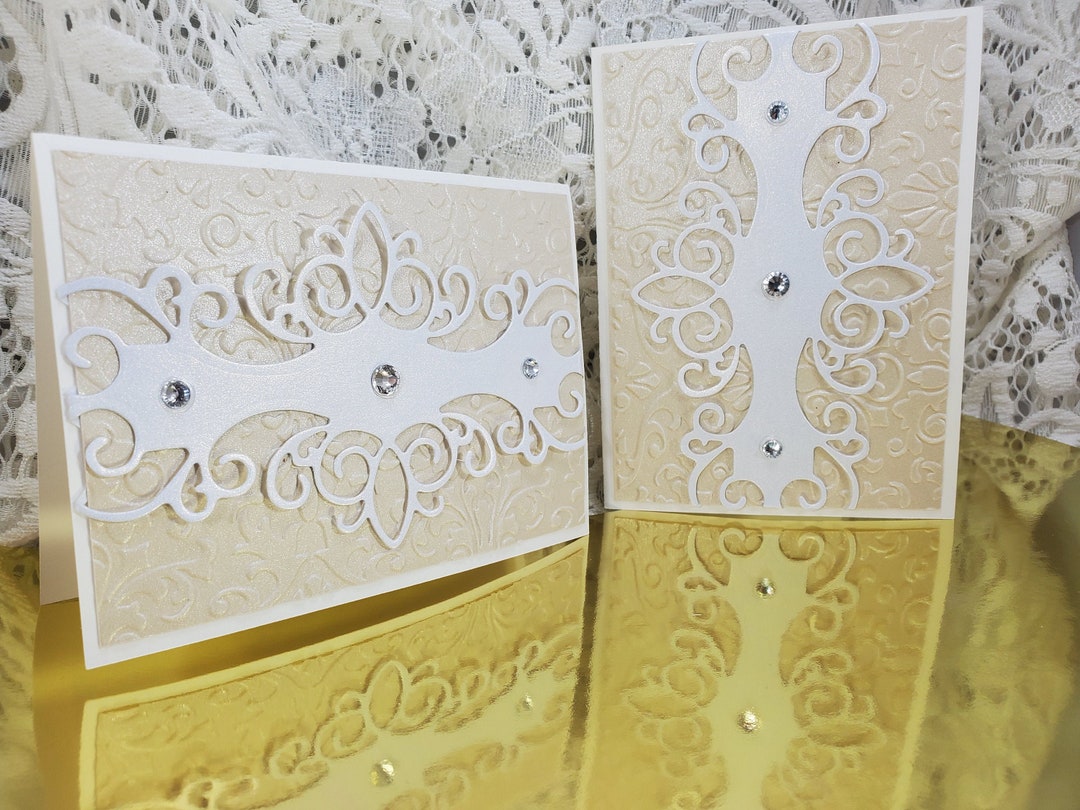 Mini Elegant Champagne Shimmer Cards for Birthday, Anniversary, Thank ...