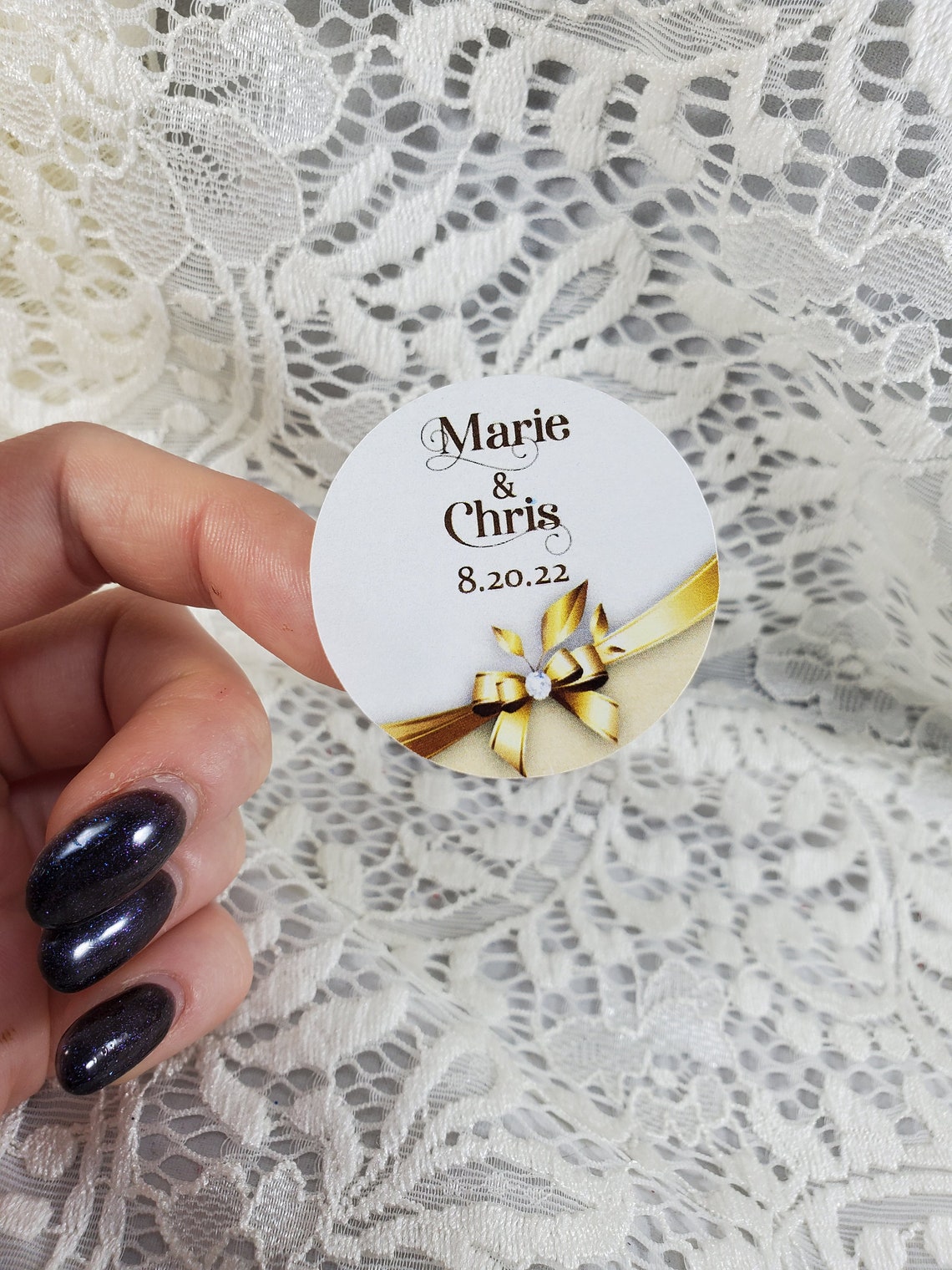Classy Gold Bow Stickers Set of 20 for Favors for Wedding | Etsy