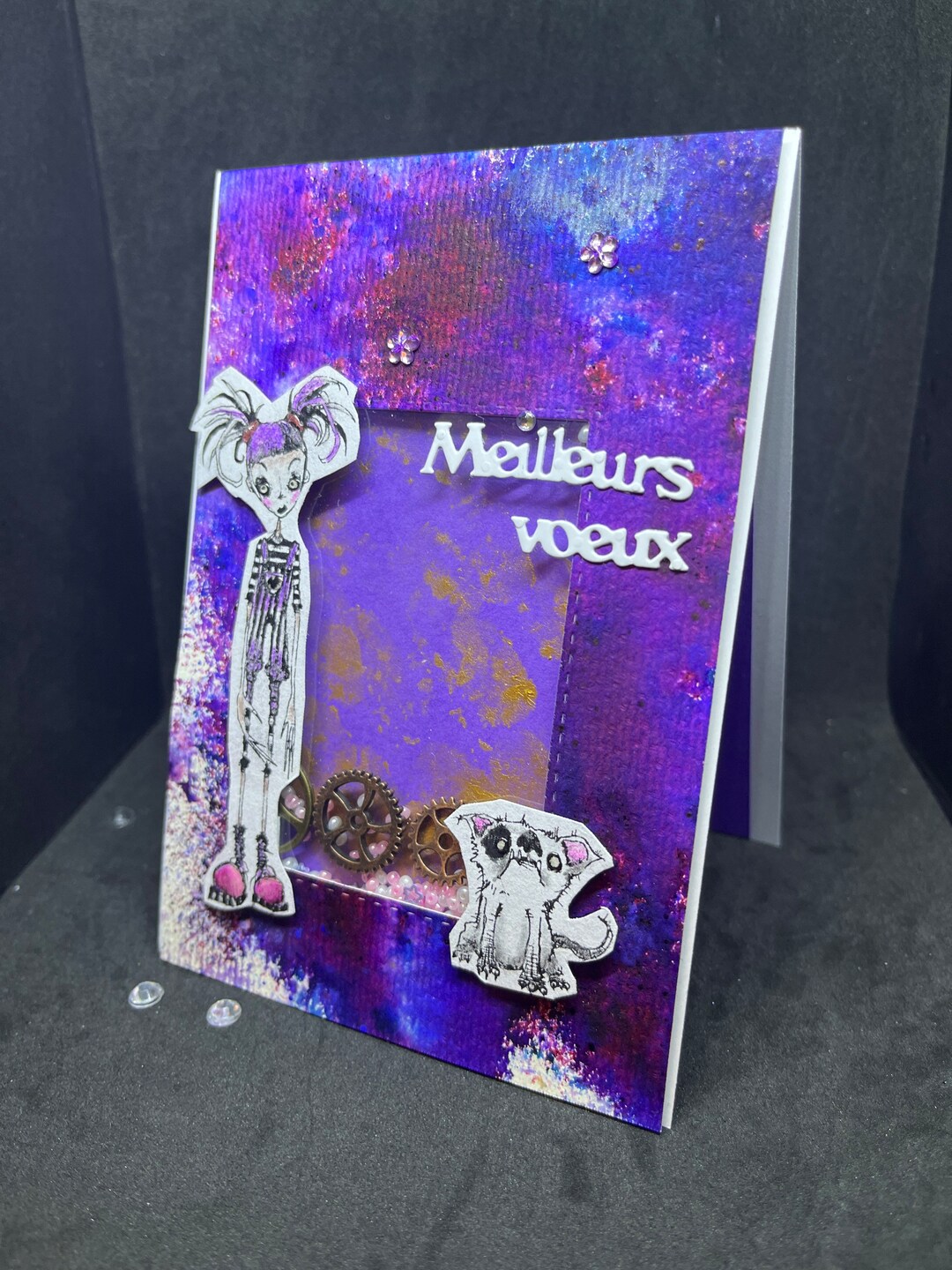 Best Wishes Card Happy New Year Greeting Card Shaker Card Etsy Best Wishes Card Happy New Year Greeting Card Shaker Card Etsy