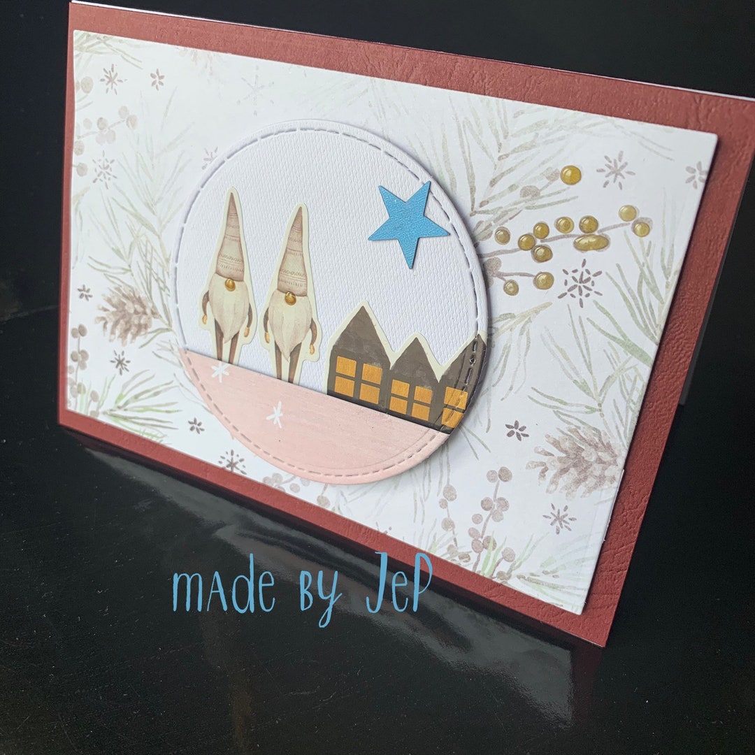 Merry Christmas Card, Greeting Card, Handmade, Unique Card ... the ...