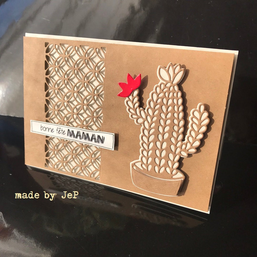 “happy Mother’s Day” Cactus Flower Card ;-) - Etsy