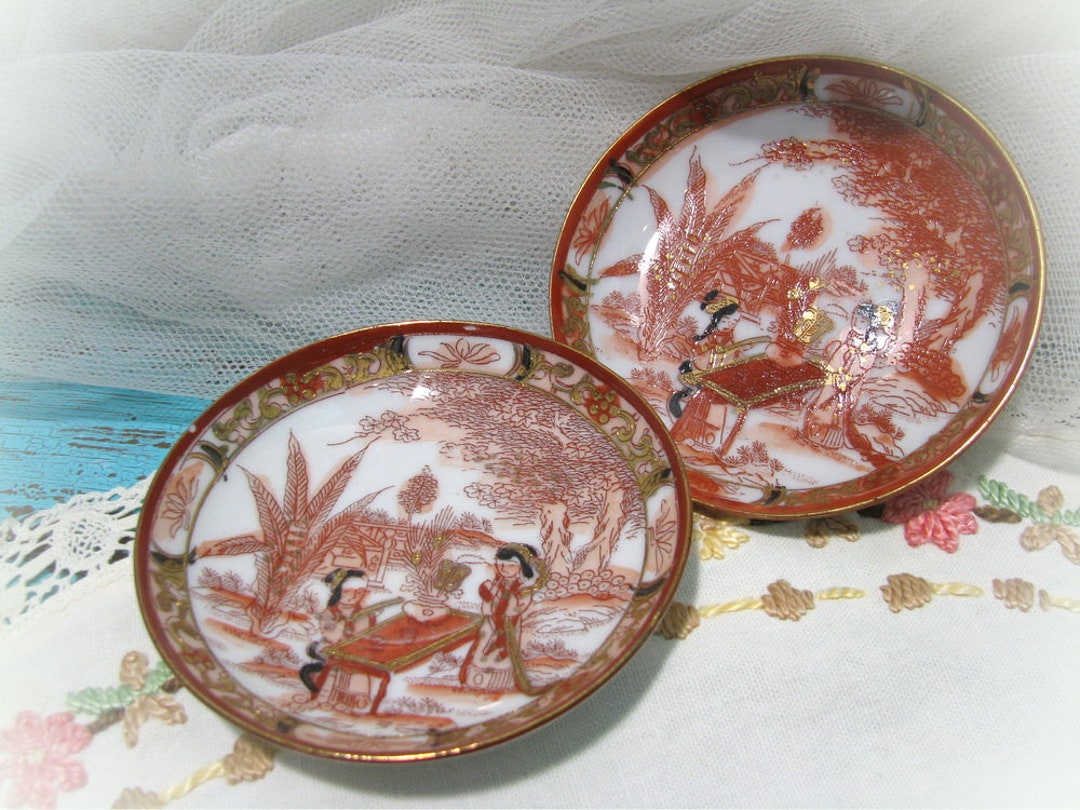 Nippon Tokusei Vintage Porcelain Plates/miniature Porcelain - Etsy