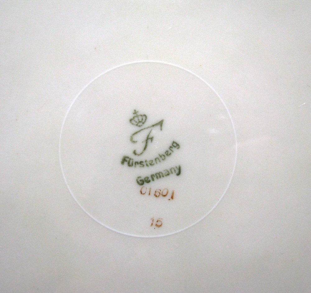 Vintage German Furstenberg Porcelain Plate/ Furstenberg - Etsy