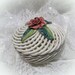 Woven Porcelain Trinket Box/ Capodimonte Style Trinket Box With Flower ...