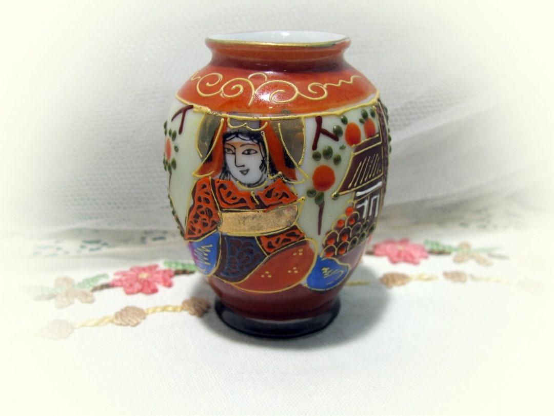 Vintage Nippon Tokusei Japanese Vase Goddess Kannon/ Nippon Porcelain ...
