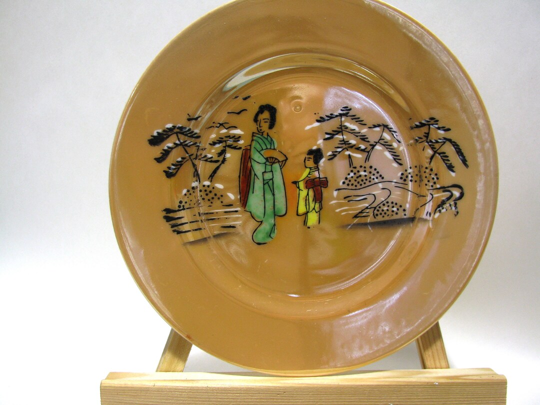 Vintage Japan Lusterware Porcelain Plates Set of 6/ Occupied Japan ...