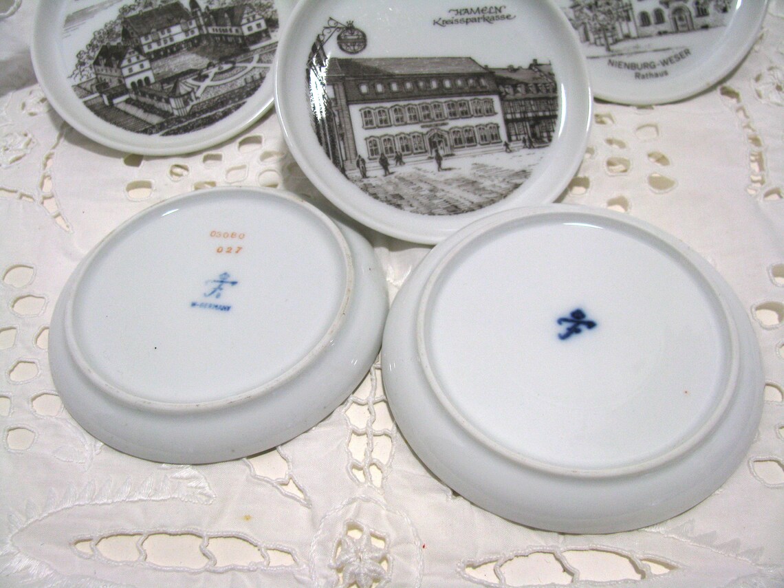 Vintage Furstenberg Mini German Plates/german Souvenir Plates - Etsy