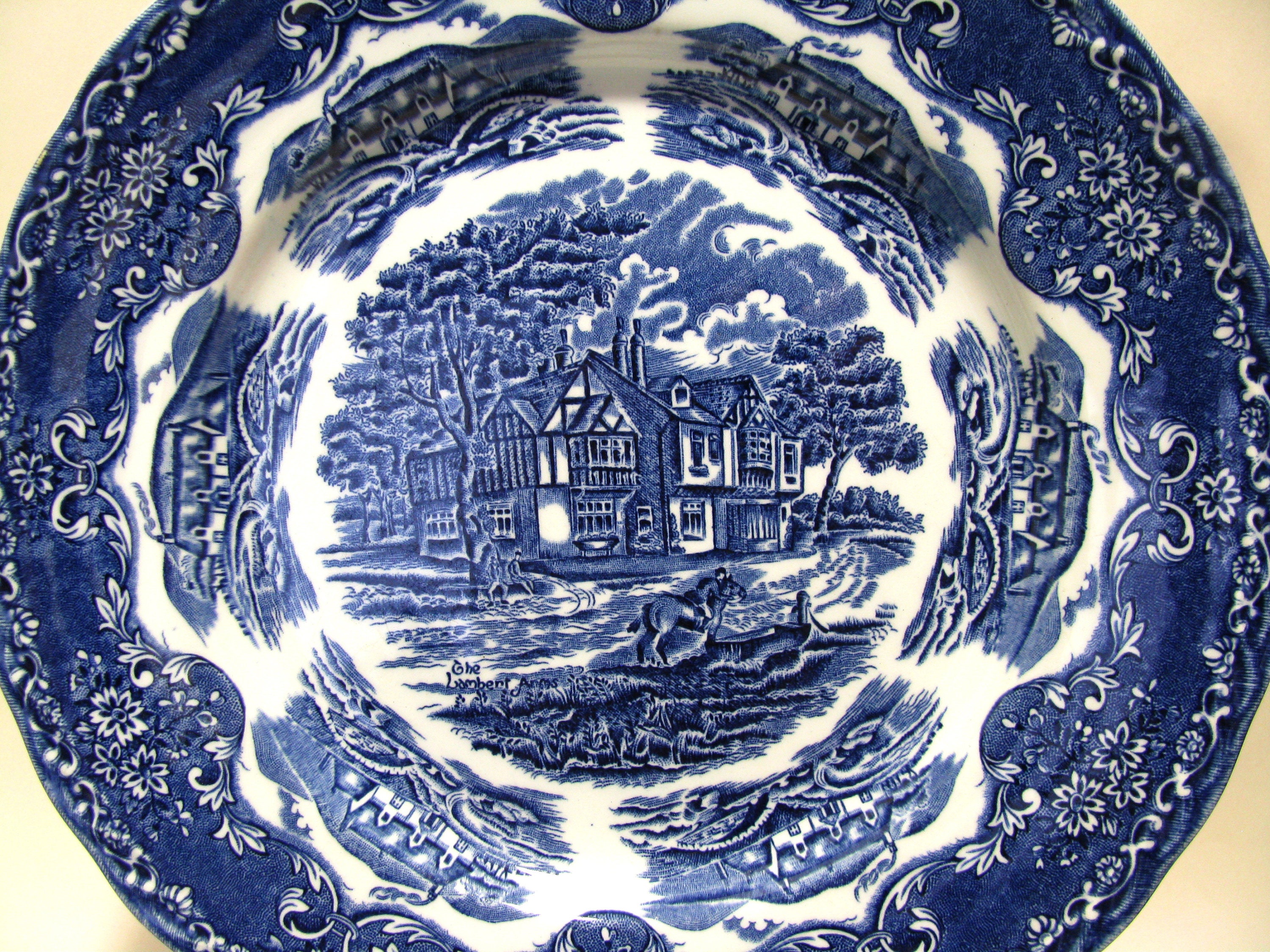 W H Grindley -staffordshire England Vintage Plate English Country Inns ...