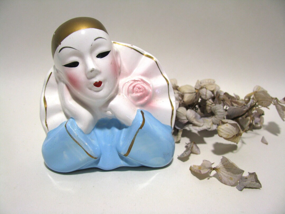 Vintage Porcelain Figurine Pierrot 1980s / Vintage Collectible ...