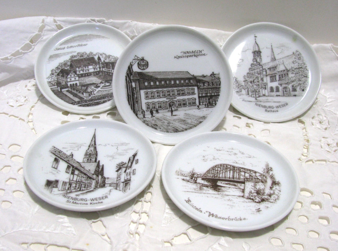 Vintage Furstenberg Mini German Plates/german Souvenir Plates Set of 5 ...