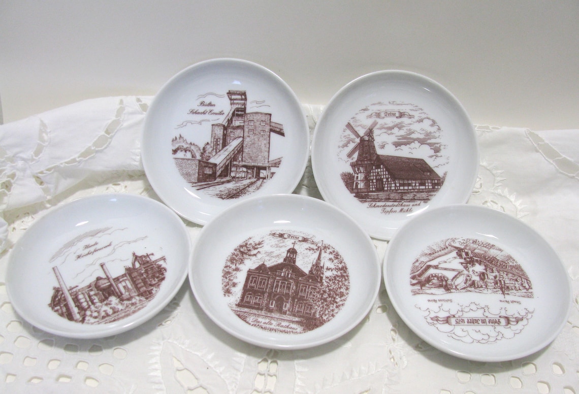 Vintage Furstenberg Mini German Plates/german Souvenir Plates Set of 5 ...