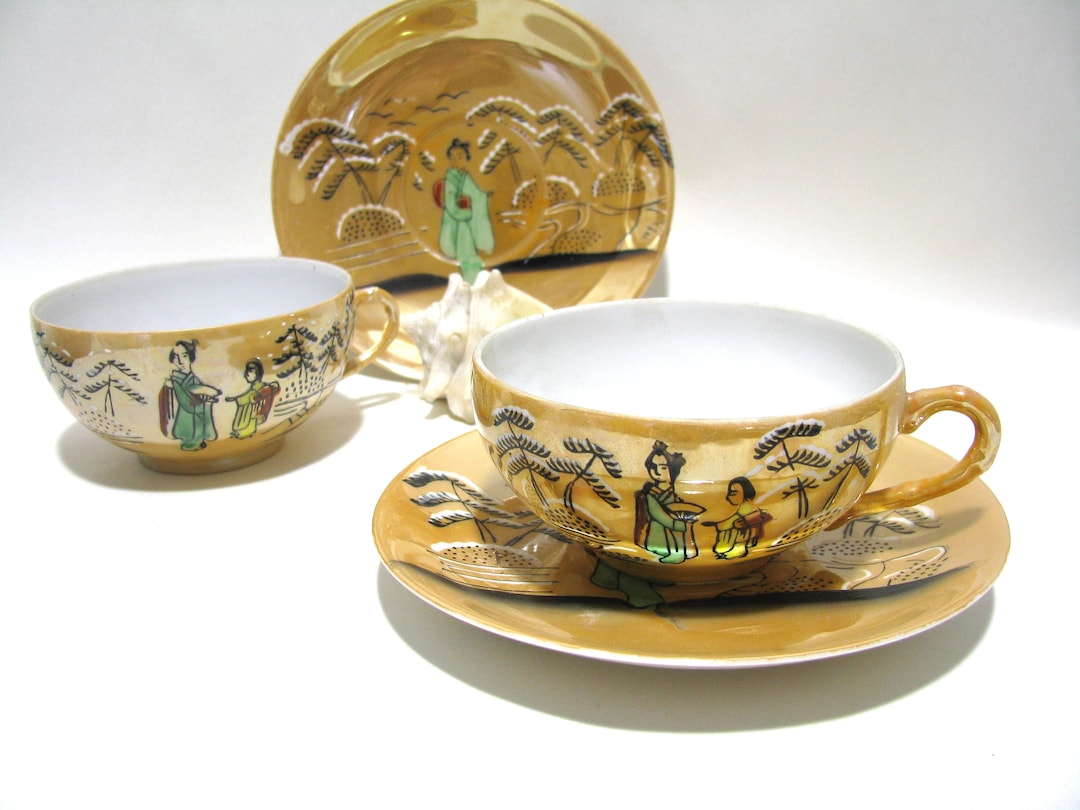 Lusterware Japan Porcelain Tea Set of Cup and Saucer/occupied Japan ...