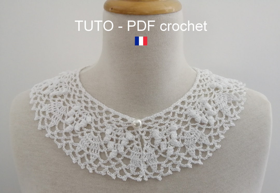 PDF CROCHET - Col Claudine , Col Romantique , orné de jolis motifs ...