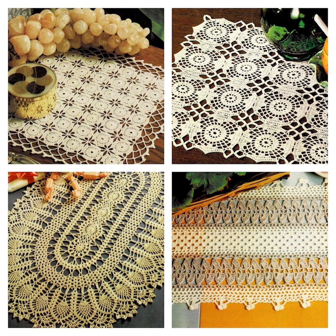 Modèle 4 NAPPERONS, Chemin de table, Jetée de table, Déco maison ...