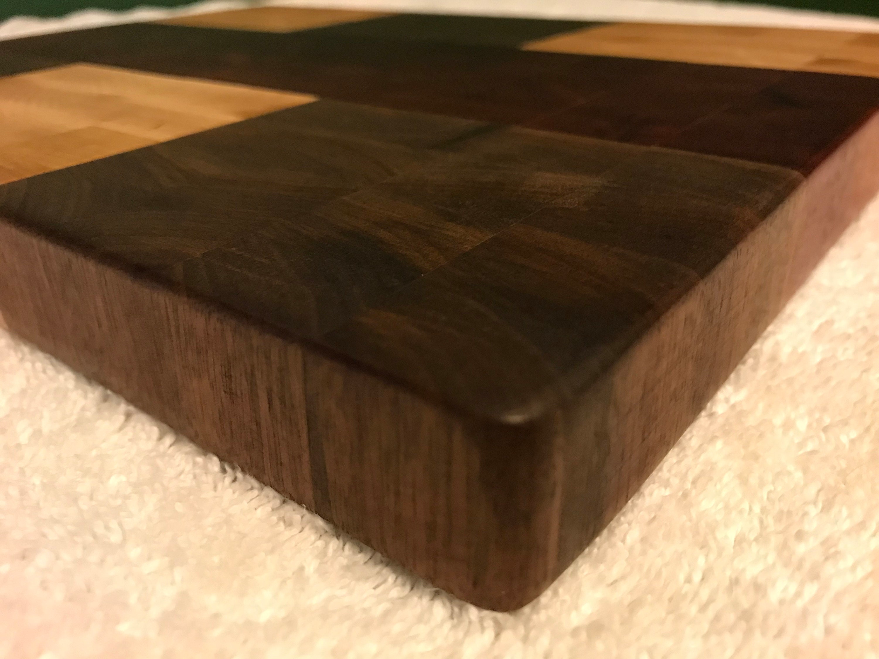 End Grain Purpleheart, Walnut & Ash Wood Handcrafted Cutting Board - Etsy