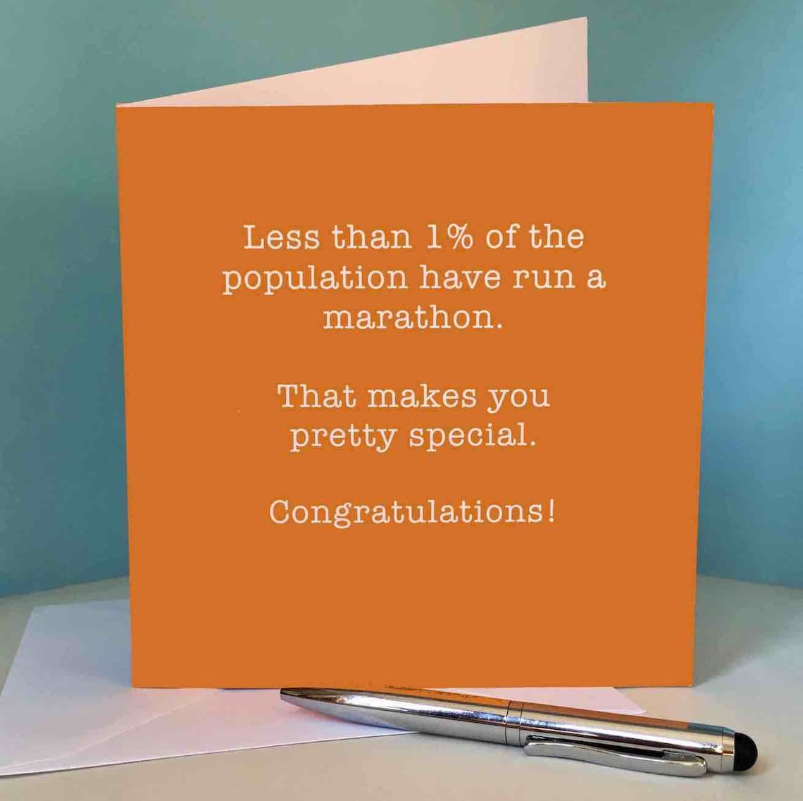 Marathon Congratulations Card for Runner / Running Friend - 'less Than ...