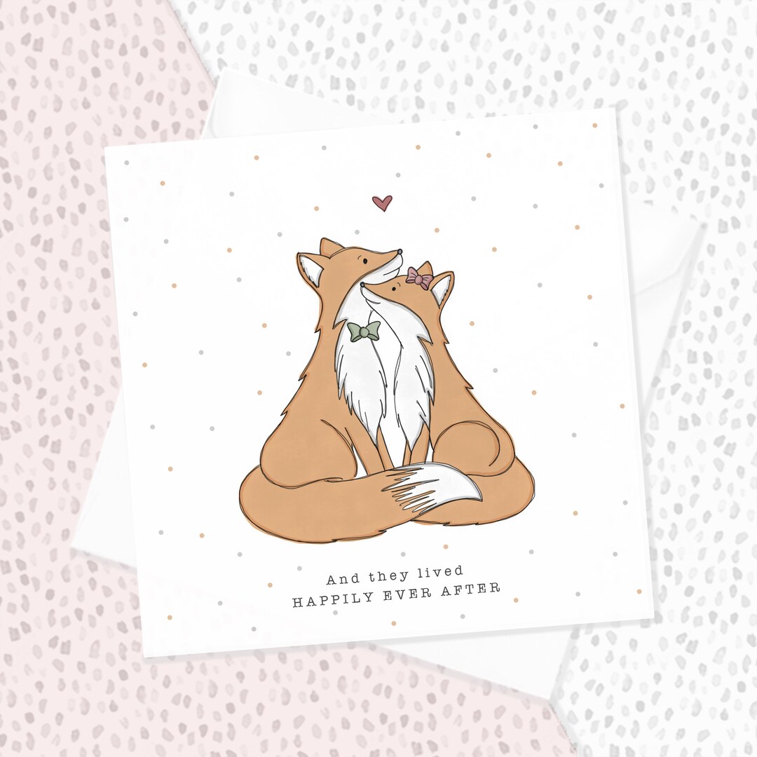 THE FOX CARD // Happily Ever After // Add a Personalised Message for ...