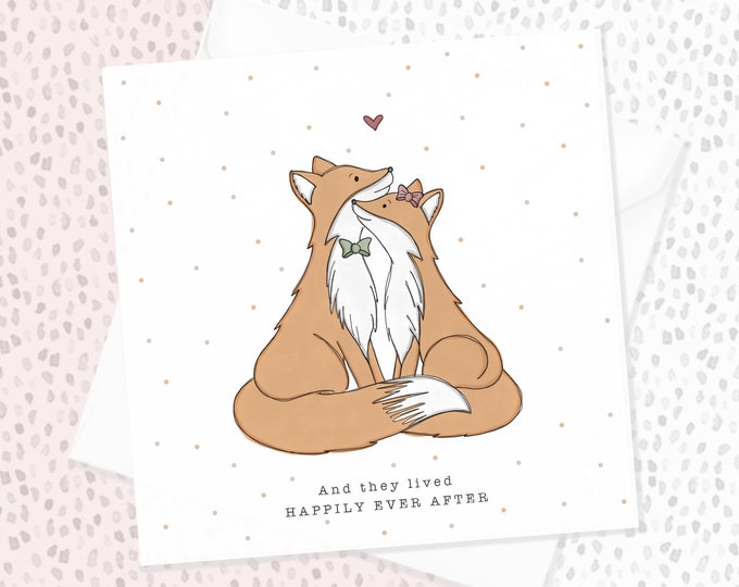 THE FOX CARD // Happily Ever After // Add a Personalised Message for ...