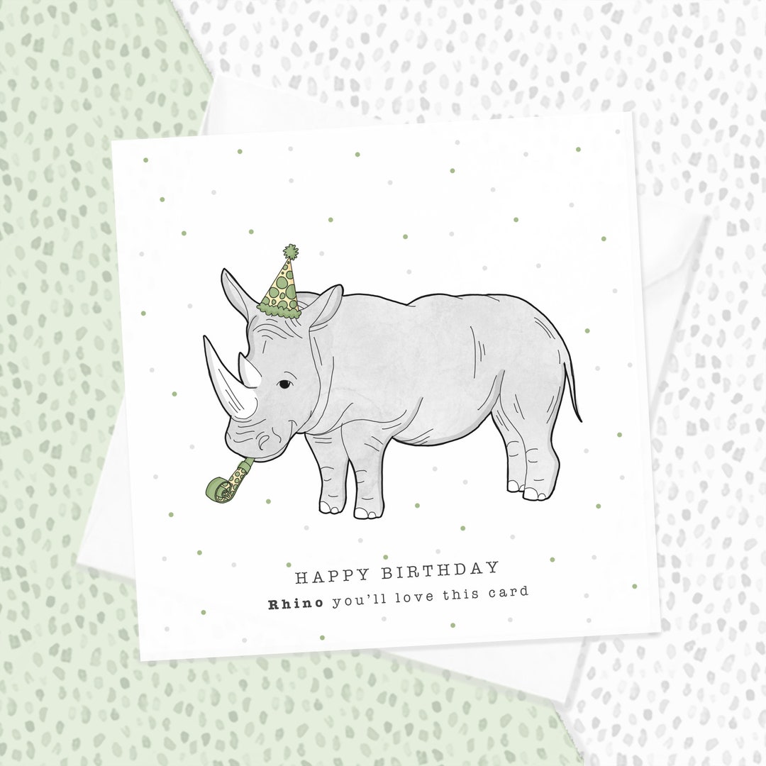 THE RHINO CARD // Rhino You'll Love This Card // Add a Personalised ...