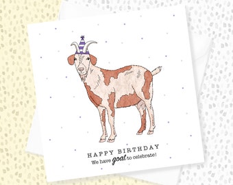 Goat Card | Etsy UK