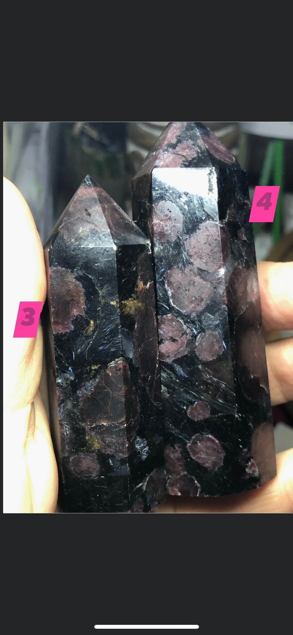 Gorgeous, Astrophyllite, Garnet, FIREWORK, Point, Crystal Tower, Unique ...
