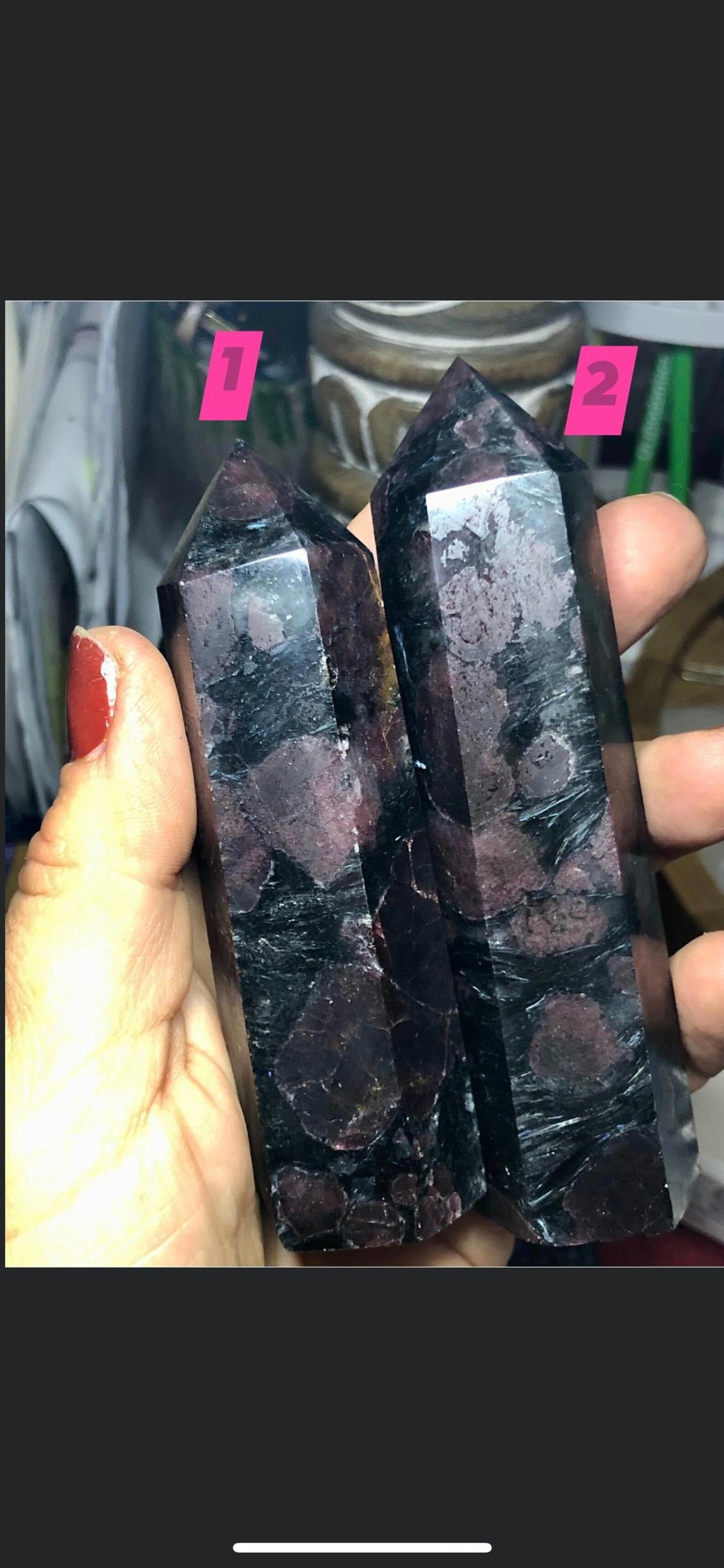 Gorgeous, Astrophyllite, Garnet, FIREWORK, Point, Crystal Tower, Unique ...