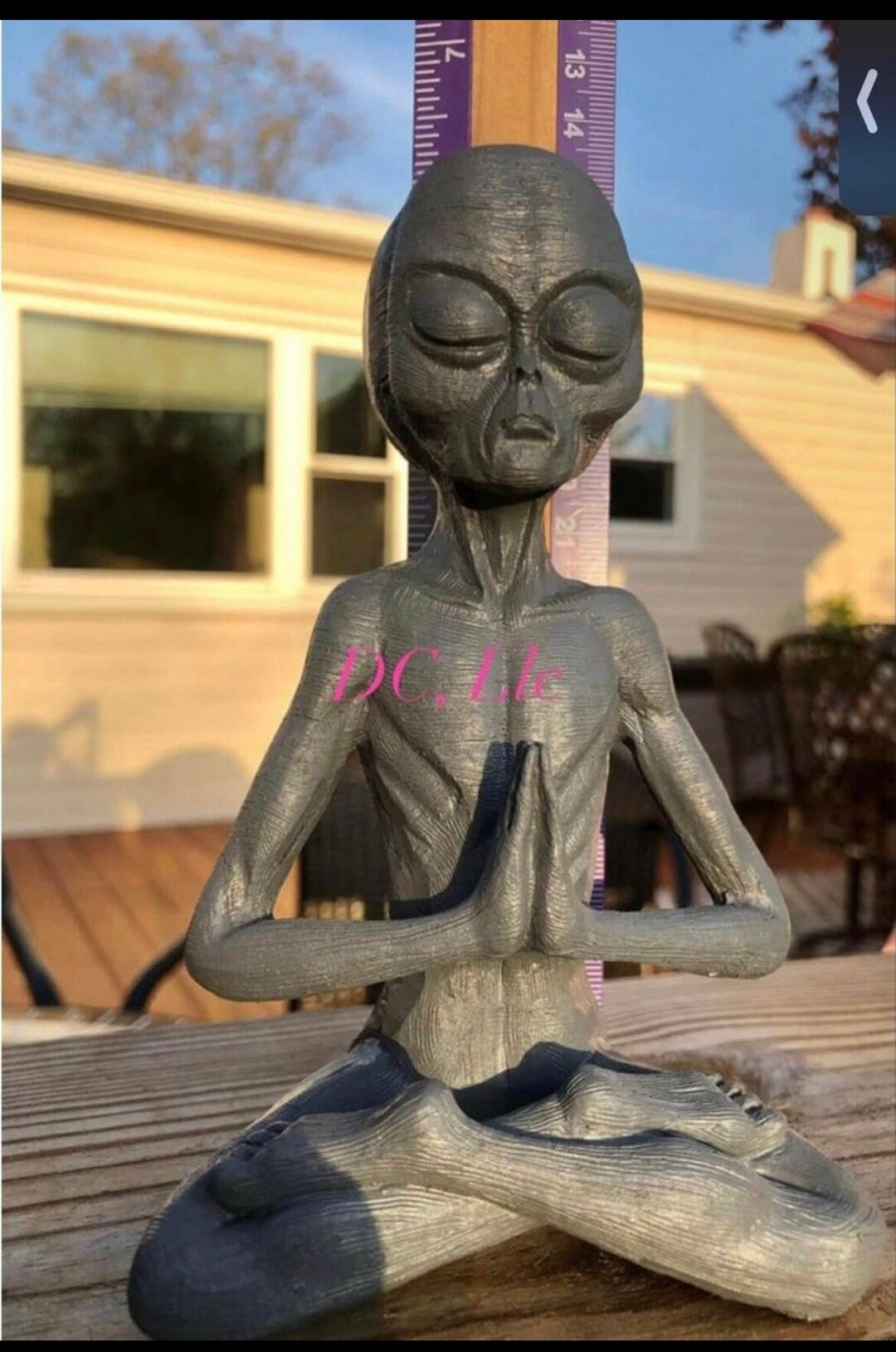 Unique ALIEN Resin Meditation Statue, Holiday Gift - Etsy