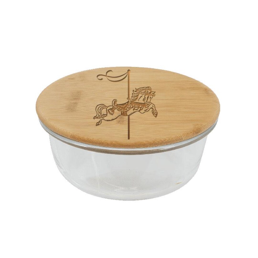 Engraved Set of Food Storage Containers Horse Designs 3 Equestrian Gift ...