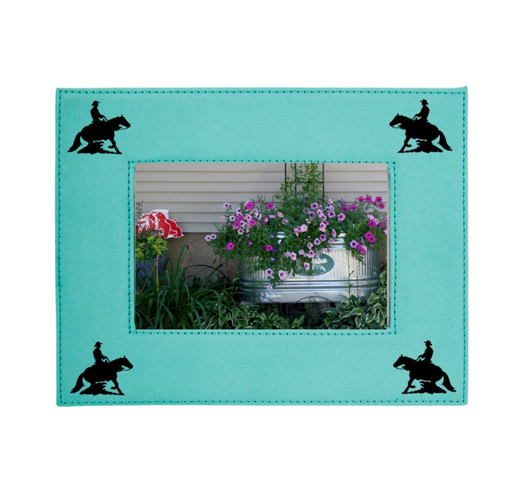 Personalized Leatherette Picture Frame - Rodeo Designs | Rodeo Frame ...