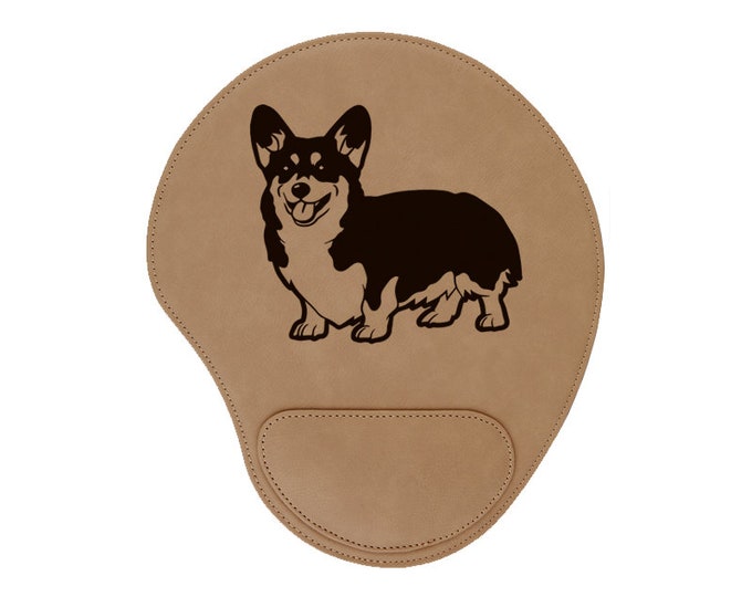 Custom Tricolor Corgi Mouse Pad / Kawaii Tri-color Corgi Dog Working ...