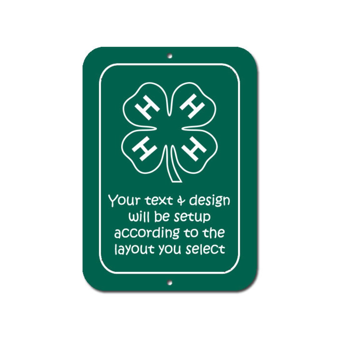 Custom Engraved Rectangle Plastic Sign With Your Choice of 4-H Logo | 4 ...