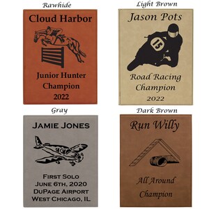 Leatherette Horse Show Award Plaque With Your Choice of Rodeo Design ...