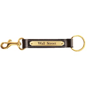 Personalized Leather Nameplate Snap Key Fob | Nameplate Fob | Snap Fob ...