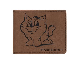 Cat Design Wallet - Etsy