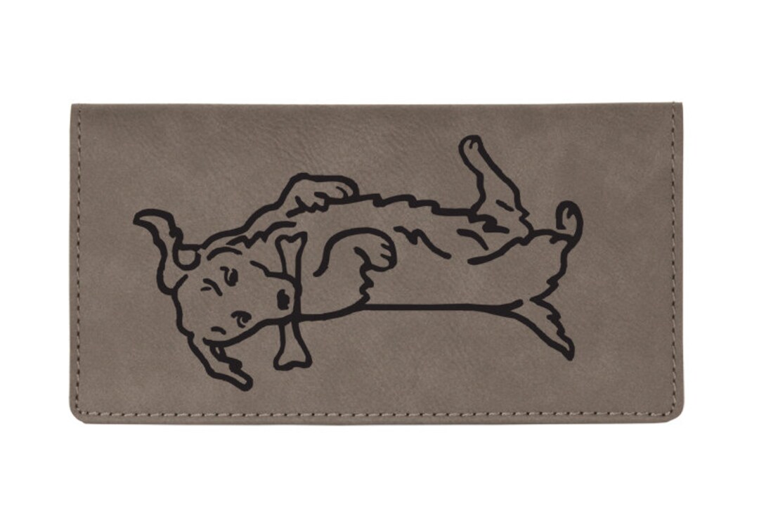 Engraved Leatherette Checkbook Cover Dog Designs 1 Hound Checkbook ...