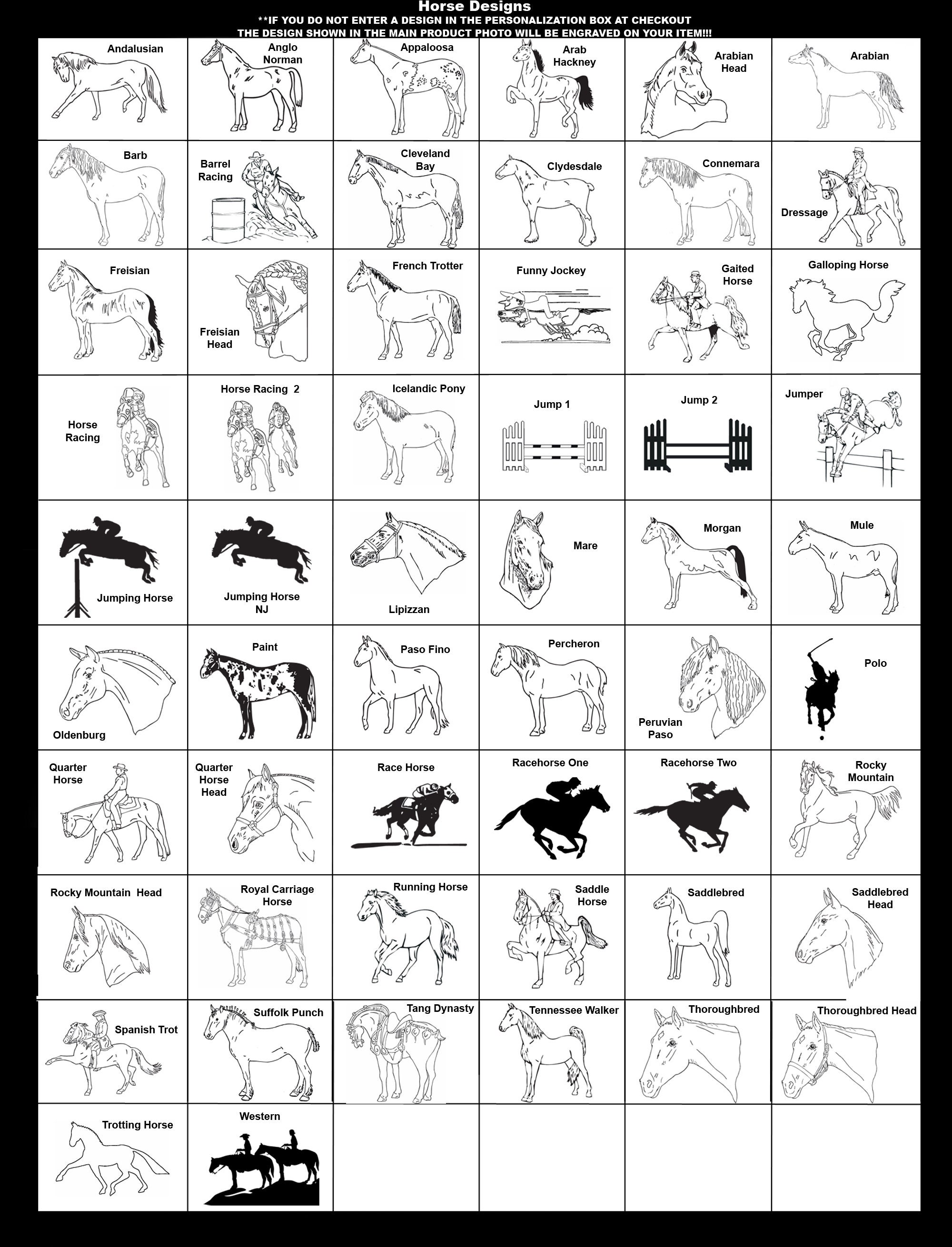 Custom Engraved Bamboo Cutting Board Horse Designs | Etsy