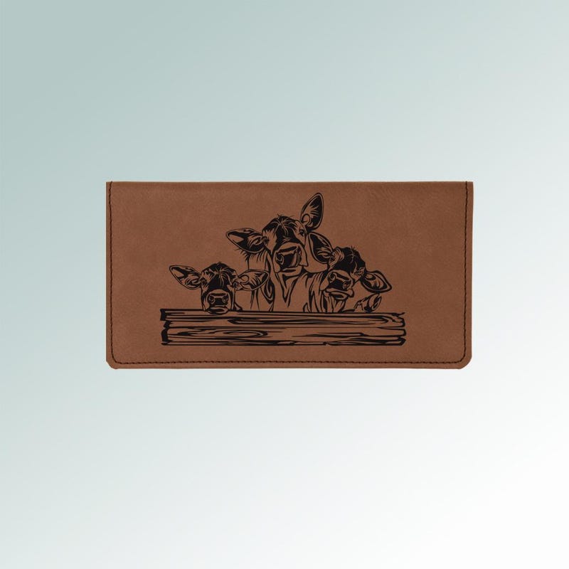 Leather Checkbook Cover - Etsy