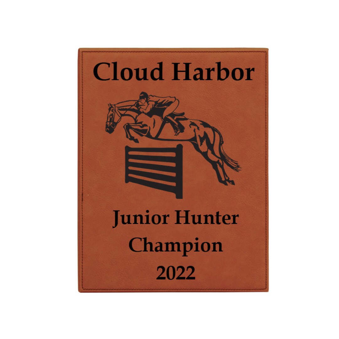 Leatherette Horse Show Award Plaque - Horse Designs 2 | Horse Show ...